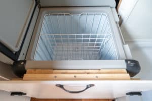 Camper Van Top Load Fridge - Installation And Review - Camper Van Traveler